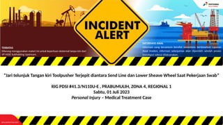 Incident Alert Jari Terjepit Diantara Send Line dan Lower Sheave Wheel.pptx