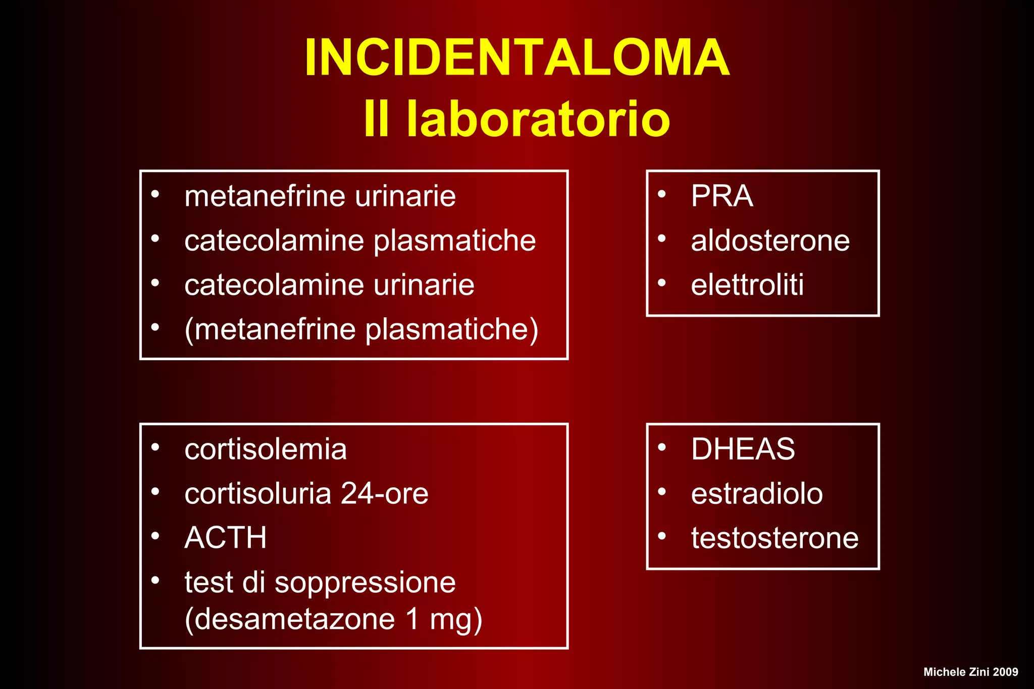 Incidentaloma surrenalico e feocromocitoma | PPT