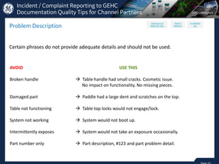 Incident and Complaint Reporting Documentation Quality - Tips for ...