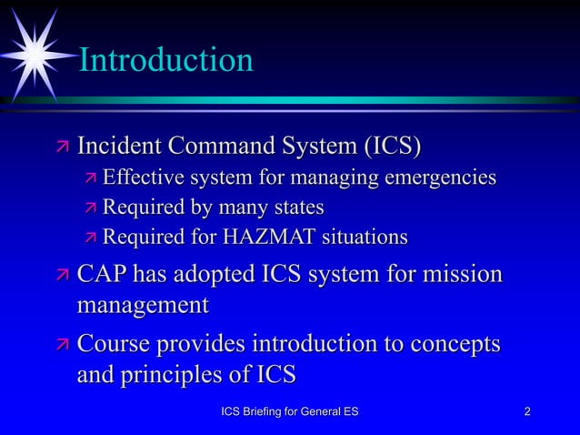 incident command system BASIC COURSE.PPT | Business | Business and Finance