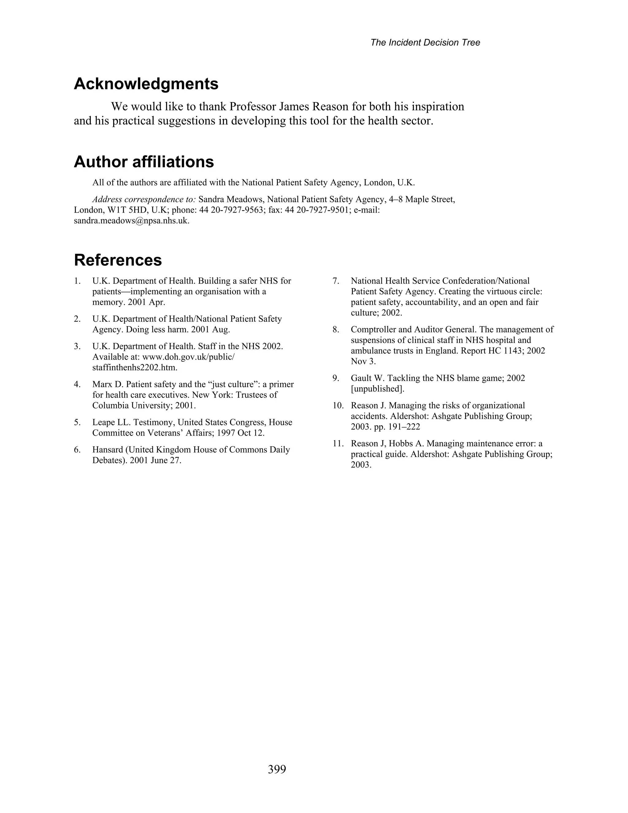 Incident decision tree following james reason | PDF