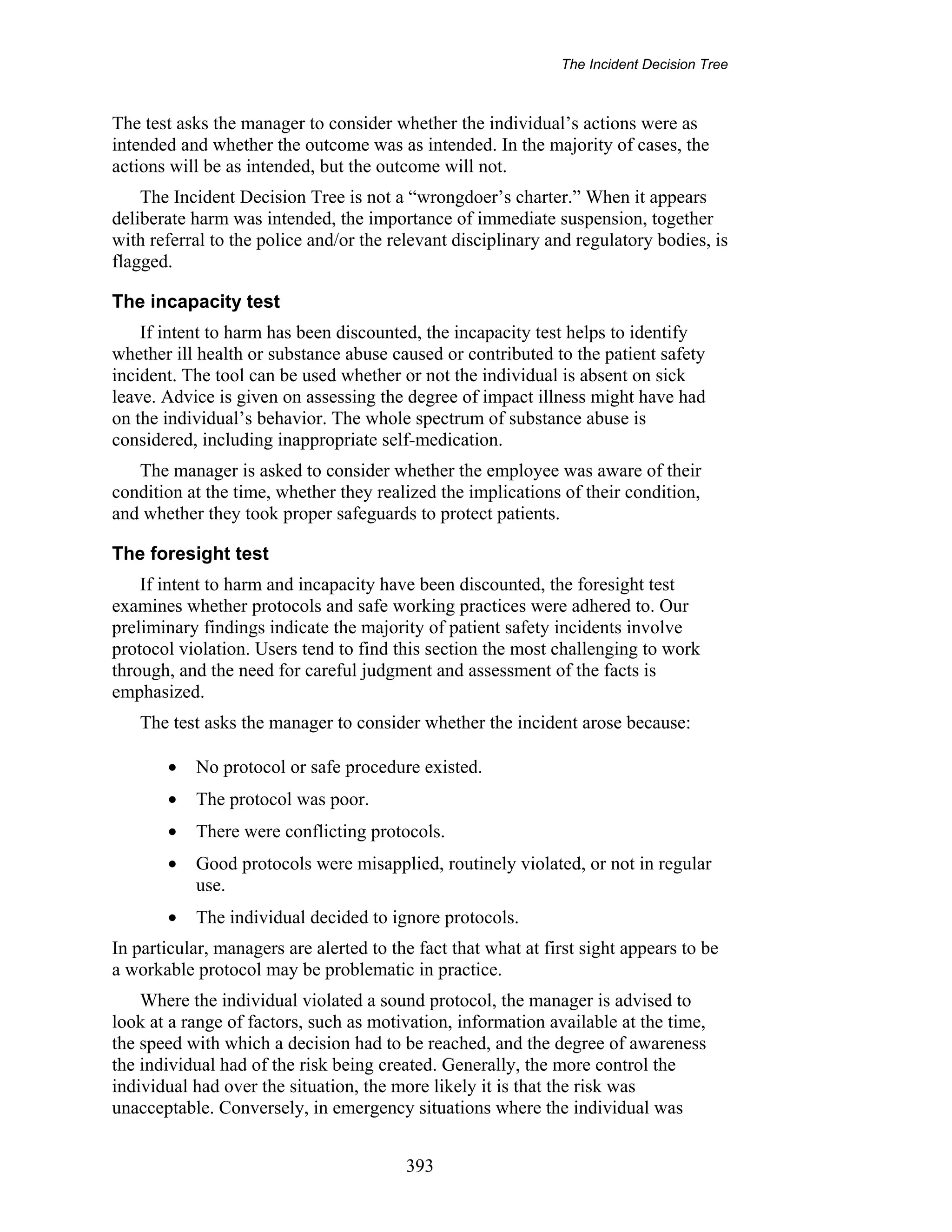 Incident decision tree following james reason | PDF