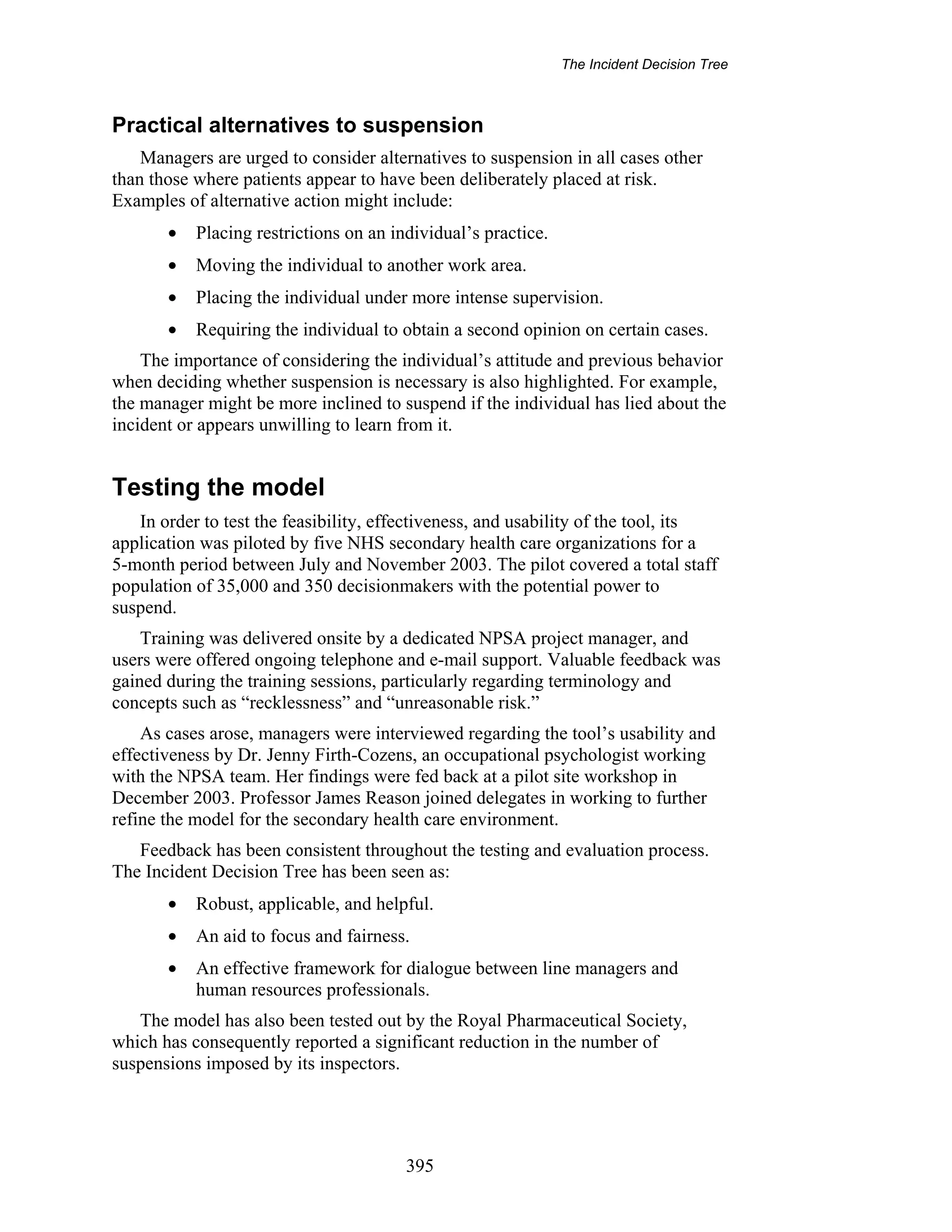 Incident decision tree following james reason | PDF