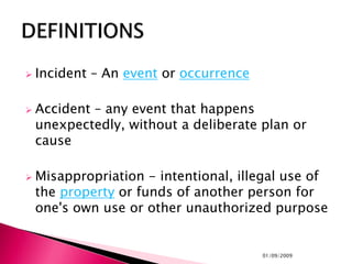 IncidentDocReporting.ppt