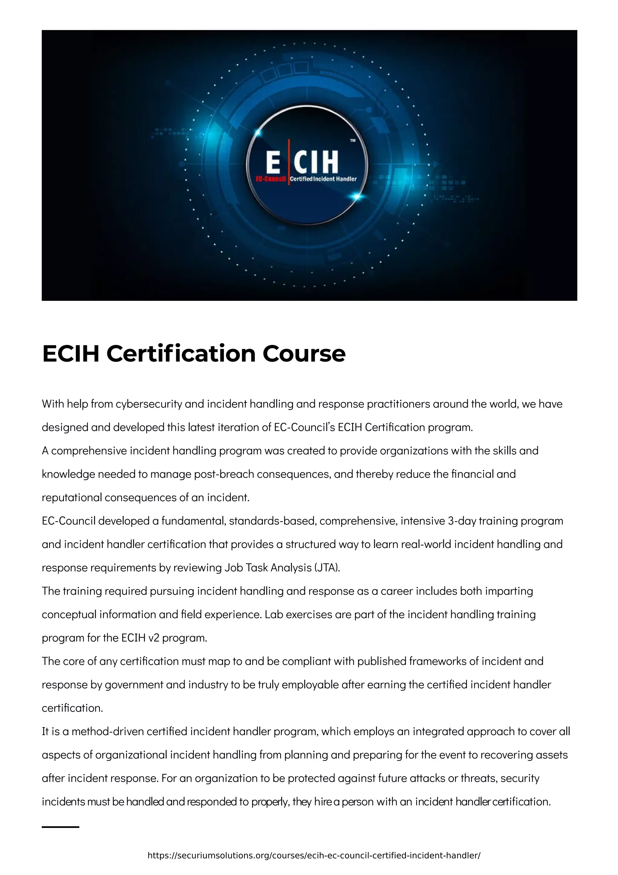 Incident Handler Certification | PDF