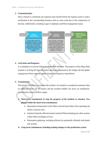 Incident handling and Response - YAHOO UNAUTHORIZED ACCESS (DATA BREACH ...