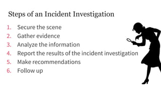 Incident investigation | PDF