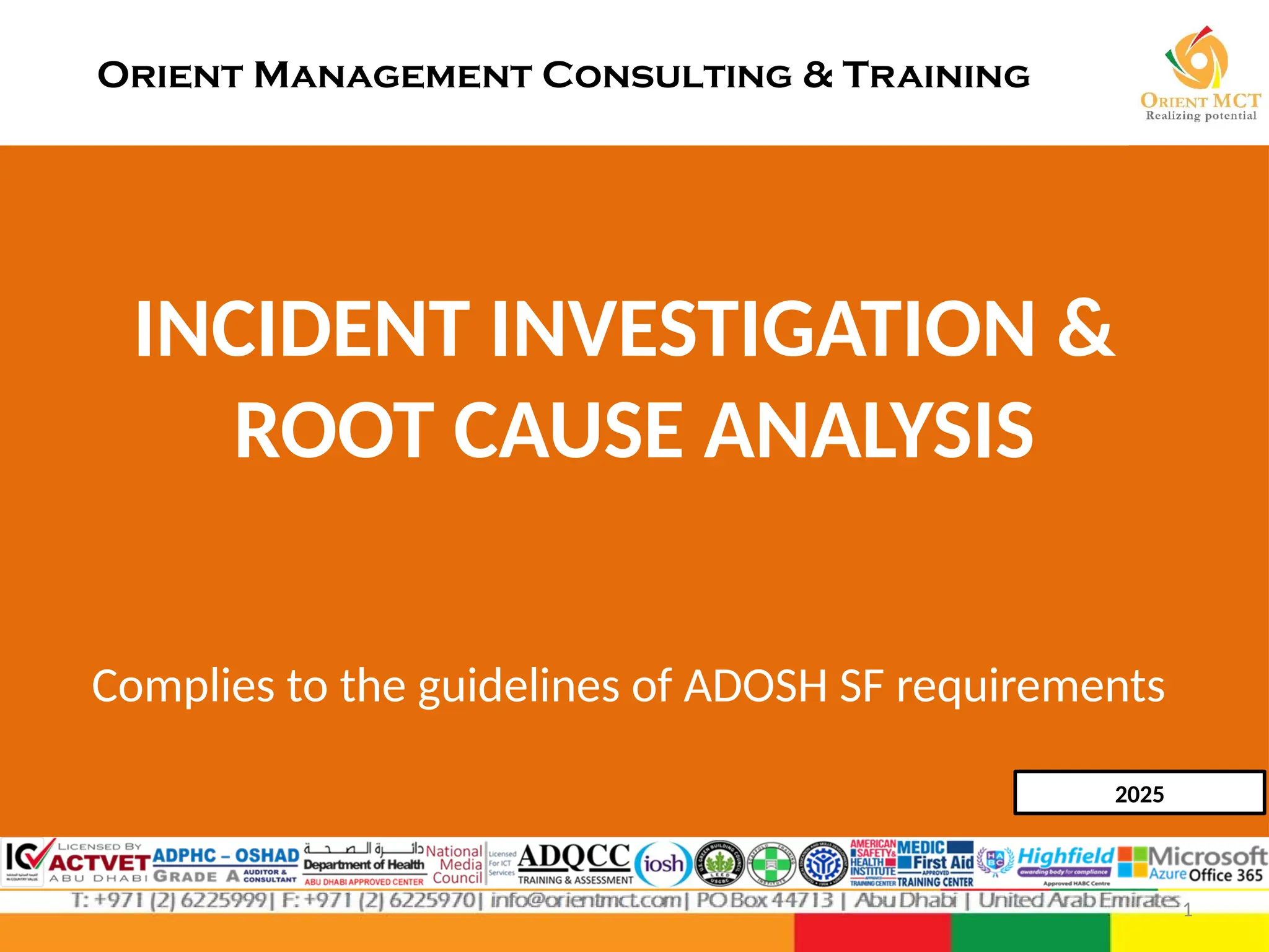 Incident investigation and reporting training | PPTX