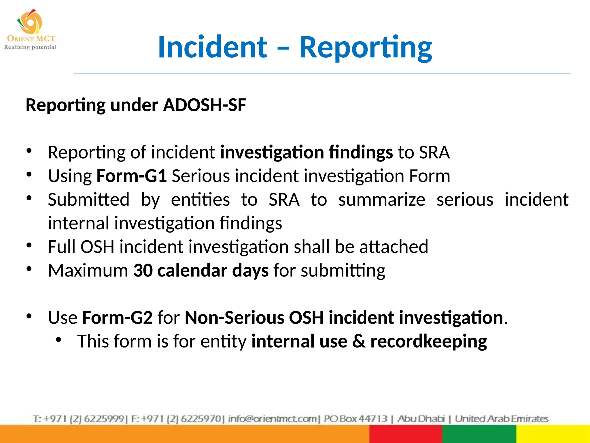 Incident investigation and reporting training | PPTX