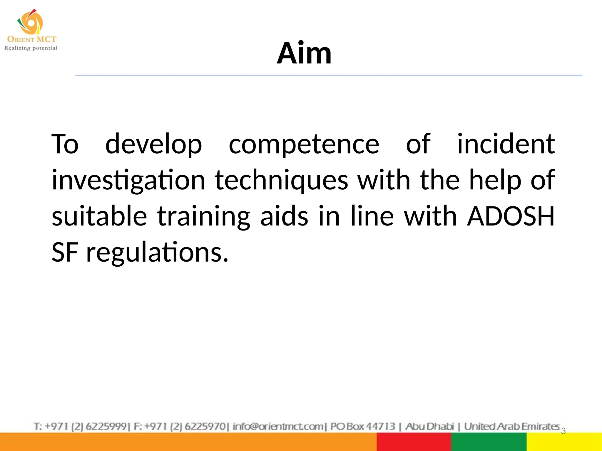 Incident investigation and reporting training | PPTX