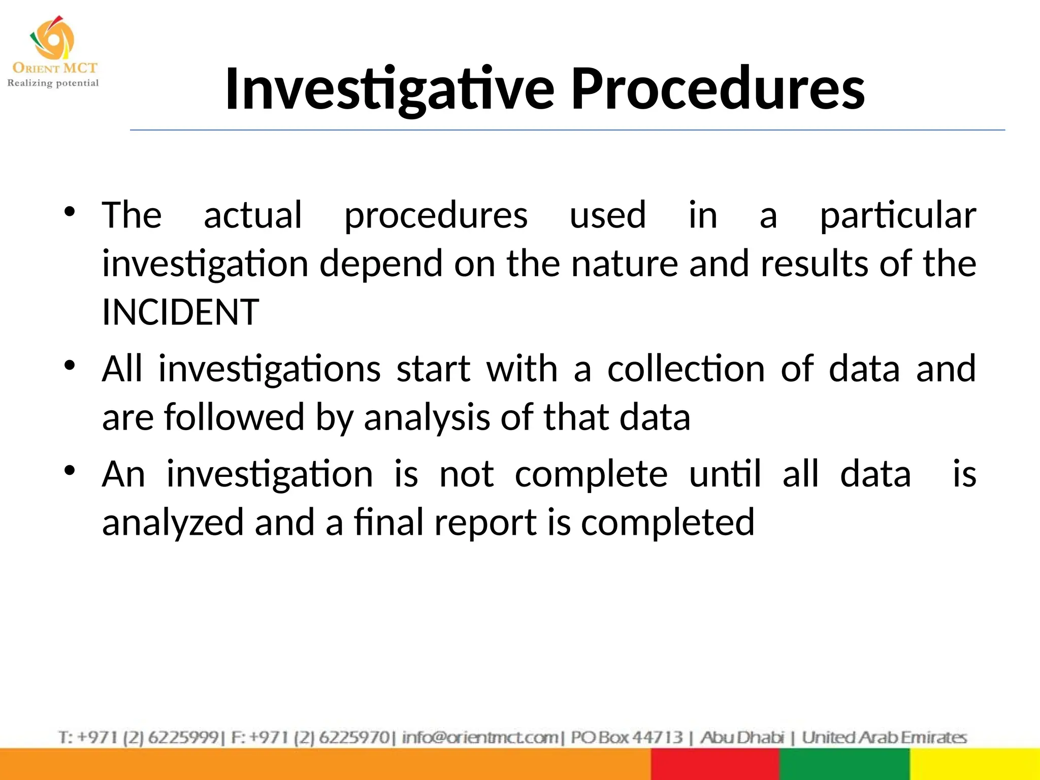 Incident investigation and reporting training | PPTX