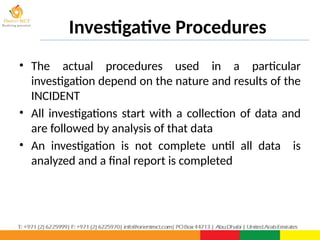 Incident investigation and reporting training | PPTX