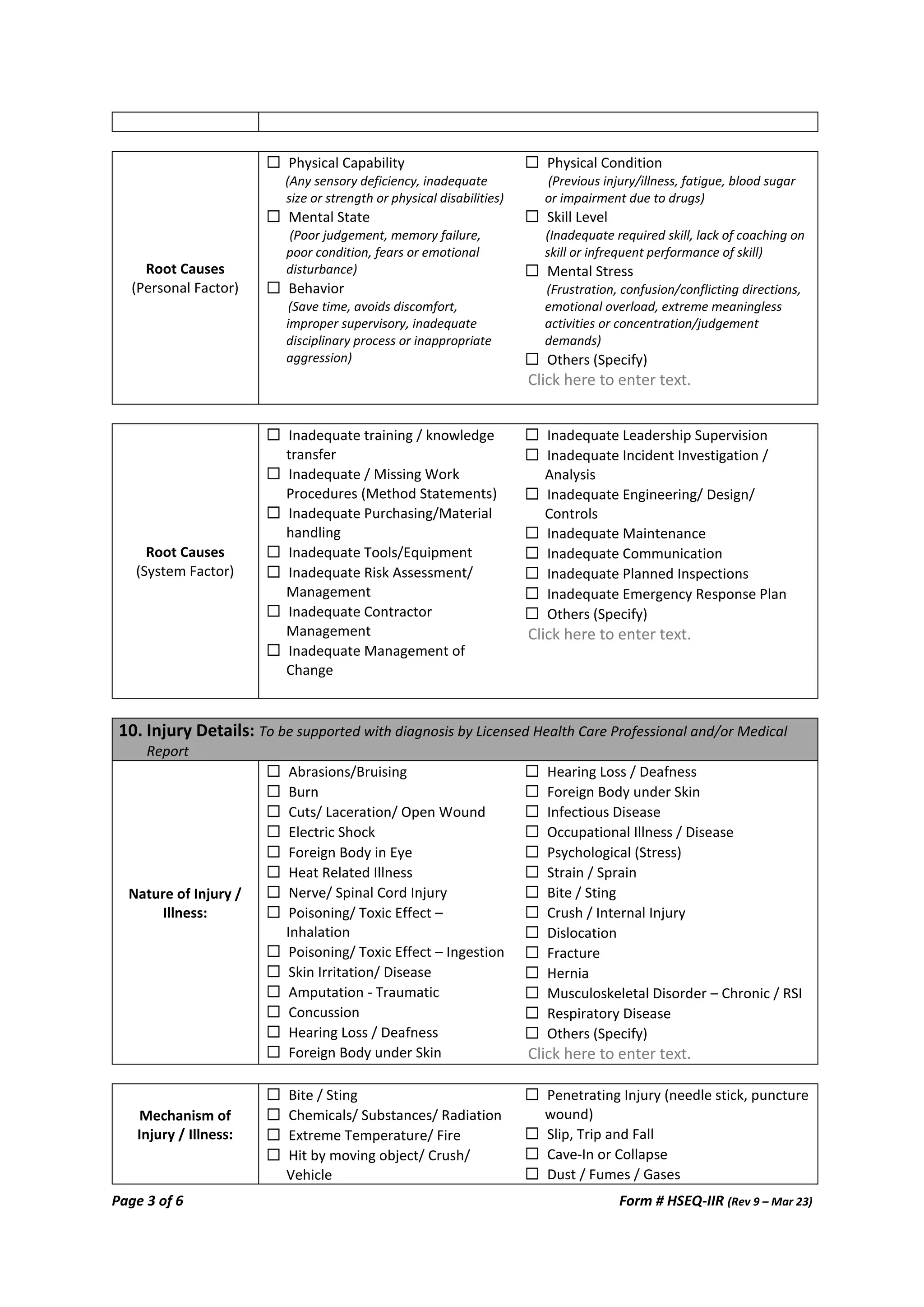 INCIDENT INVESTIGATION REPORT Form # HSEQ - IIR Rev 9 -.docx