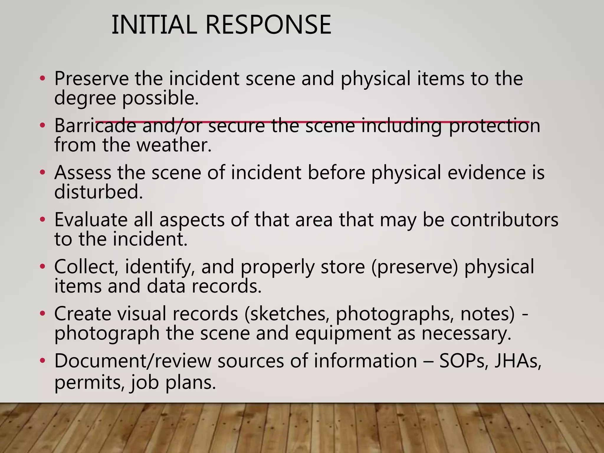 Incident Investigation “Working to Prevent Recurrence“ | PPTX