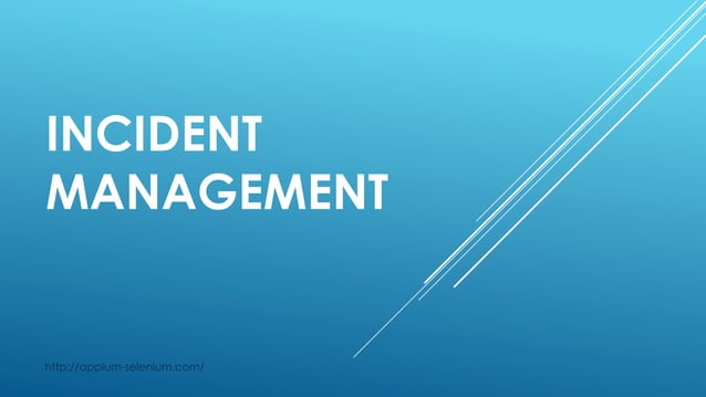 Incident management | PPT