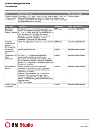 Incident managment plan | PDF | Computing | Technology & Computing