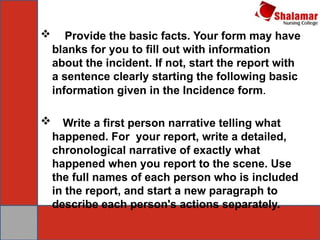 Incident report (4).pptx english ppt 2nd year | PPTX
