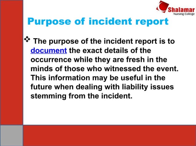 Incident report (4).pptx english ppt 2nd year | PPT