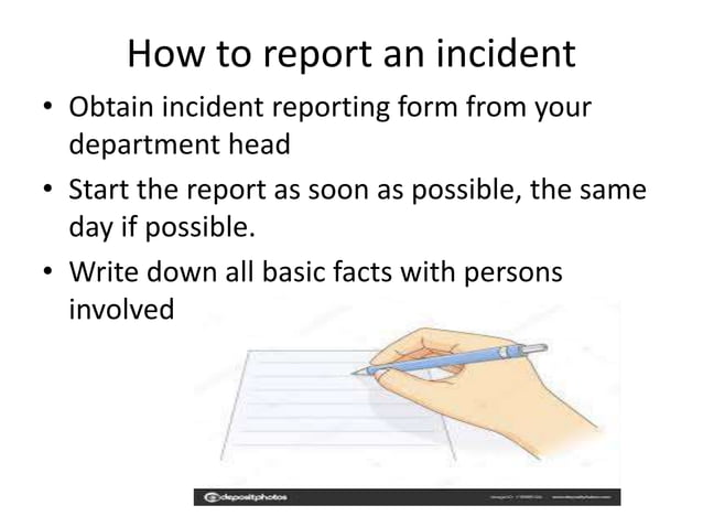 Incident reporting | PPTX