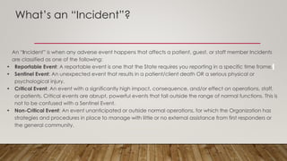 Incident report training | PPTX