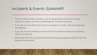 Incident report training | PPTX
