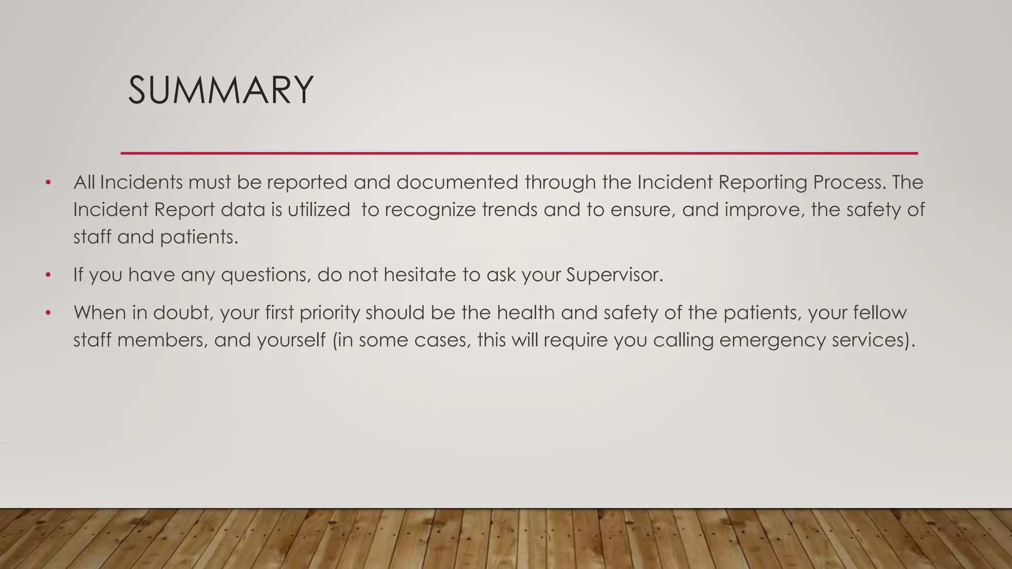 Incident Report Training | PPTX