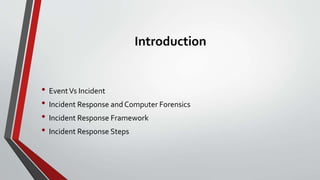 Incident response | PPTX