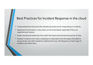Incident response in Cloud | PDF