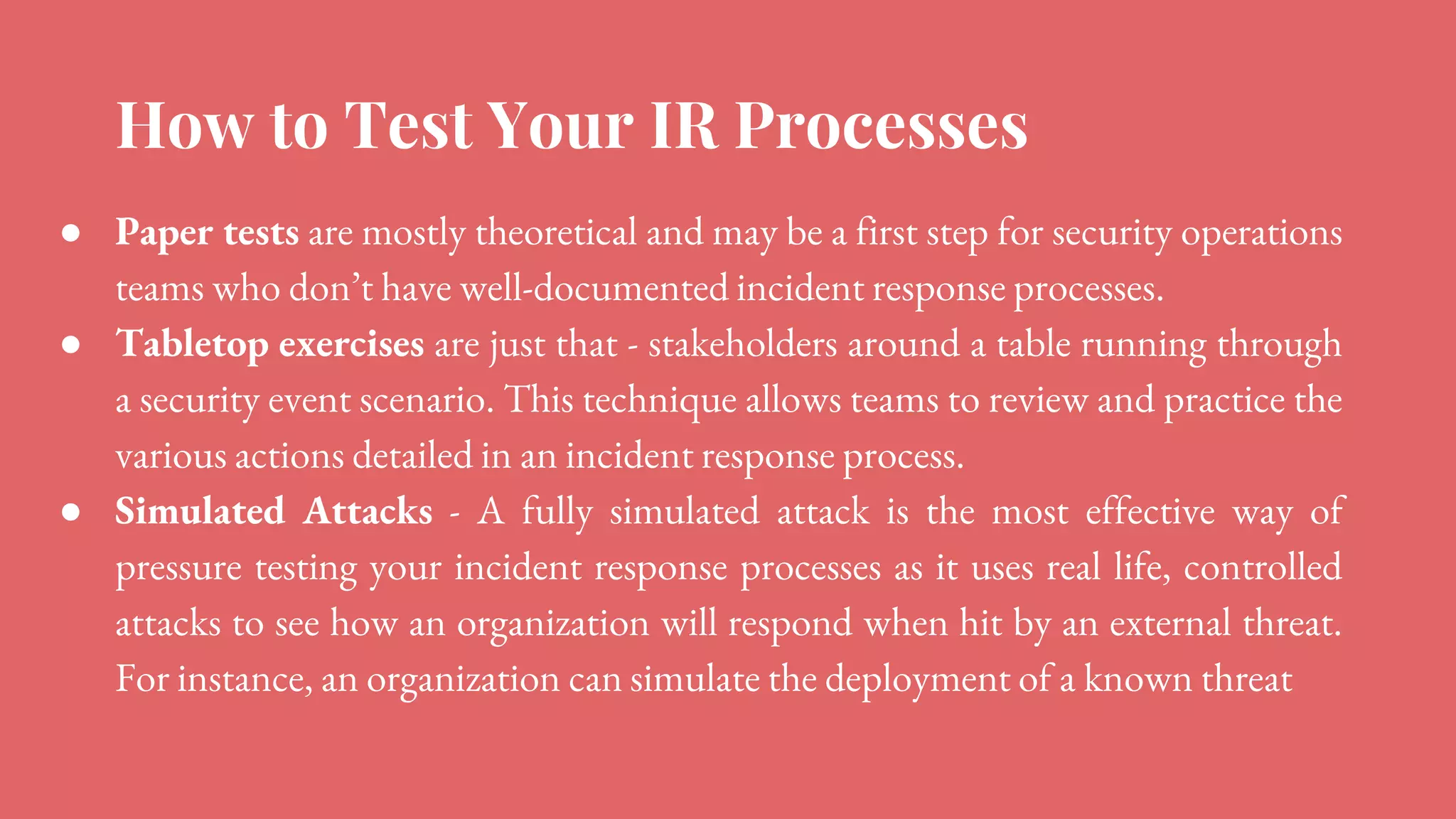 Incident Response Test | PPTX