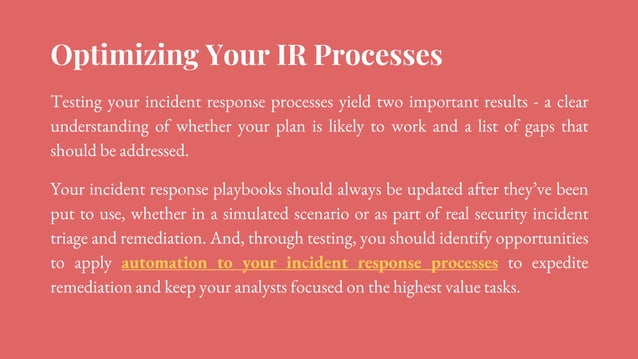 Incident Response Test | PPT