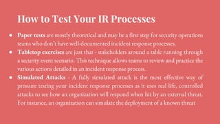 Incident Response Test | PPT