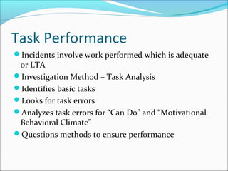 Integration of Quality Into Incident Investigation Processes | PPT