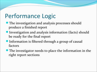Integration of Quality Into Incident Investigation Processes | PPT