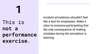 Guide to Incident Simulations | PDF
