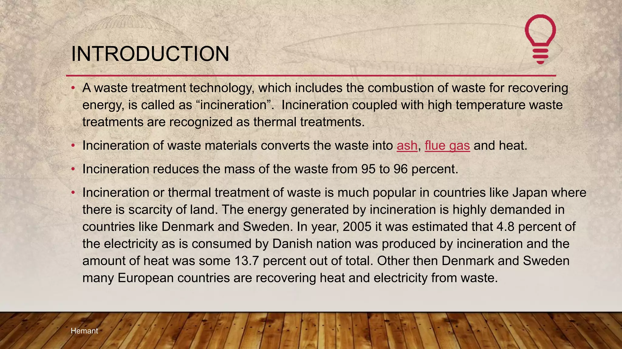 Incineration ppt | PPTX