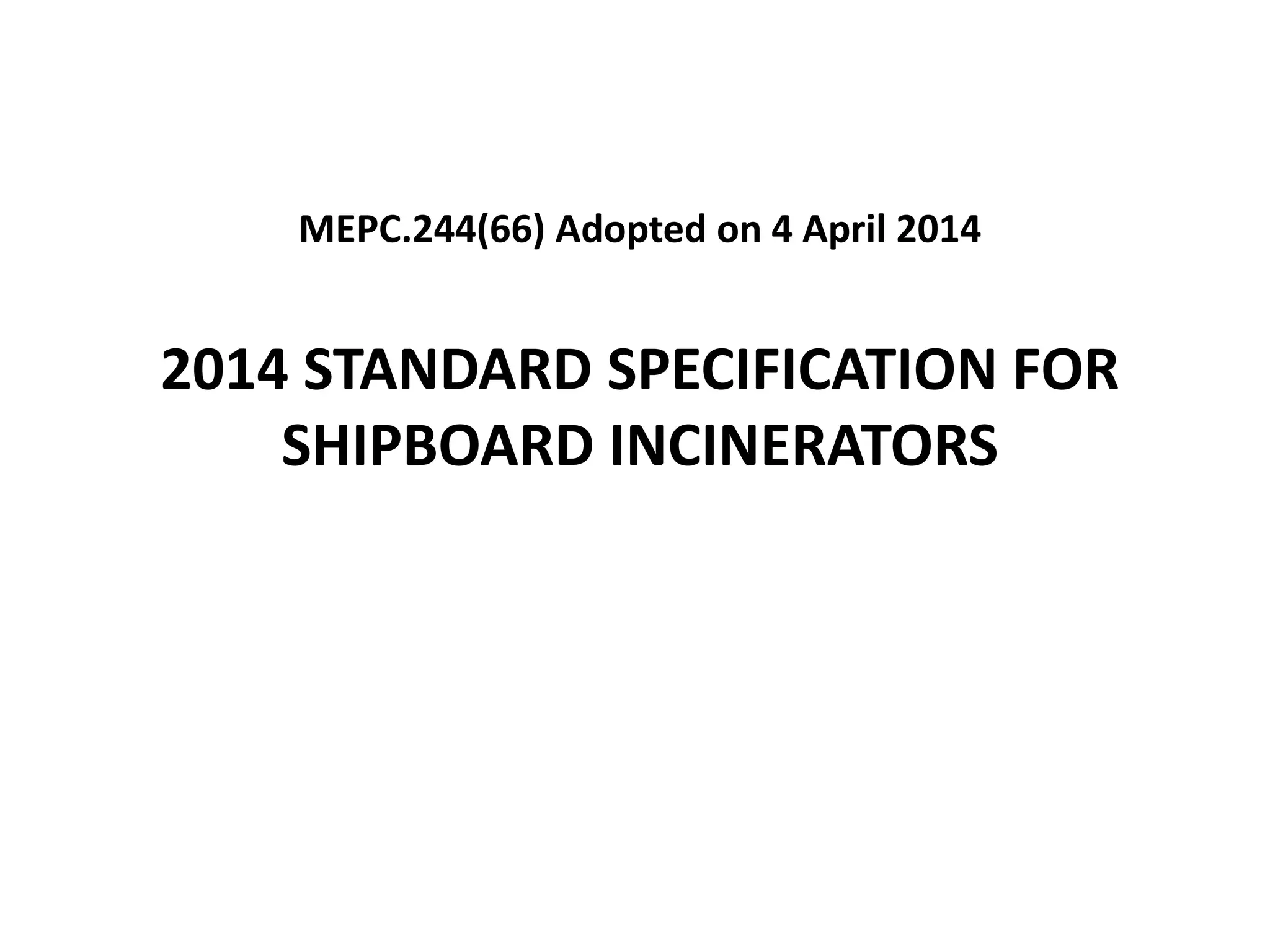 Marine Incinerator | PPTX