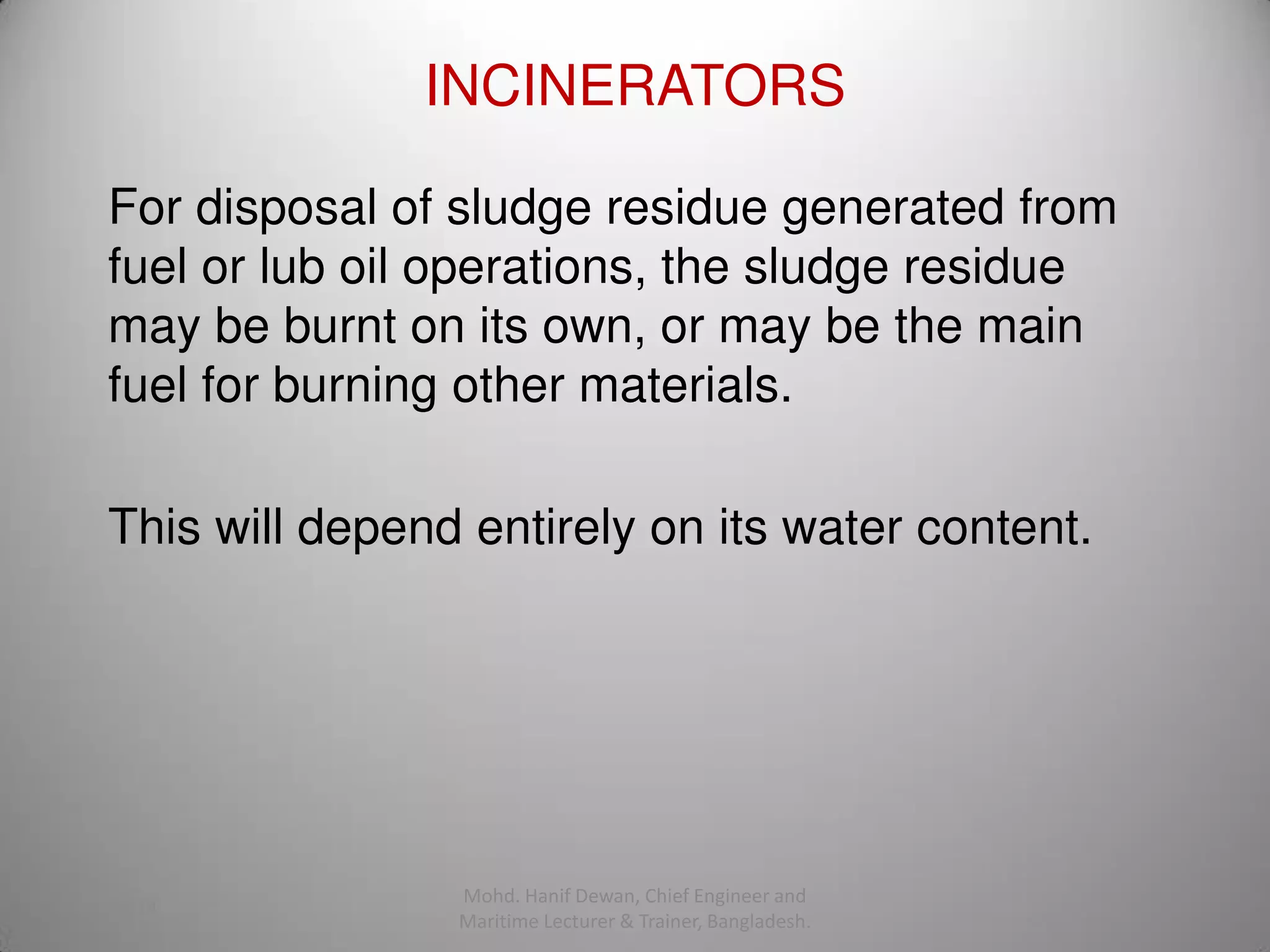 Incinerator and MARPOL Requirements | PDF