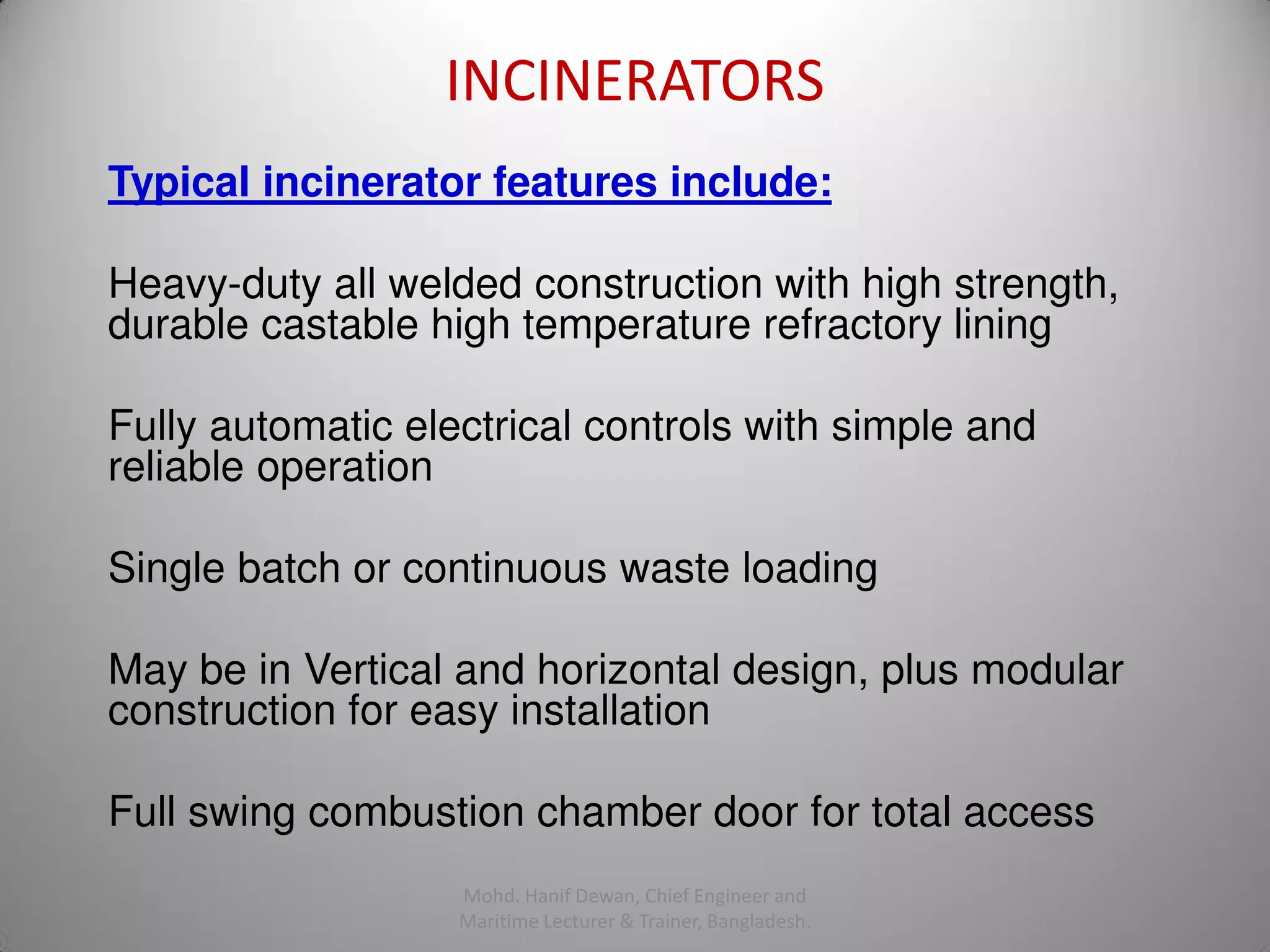 Incinerator and MARPOL Requirements | PDF