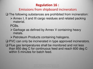 Incinerator and MARPOL Requirements | PDF