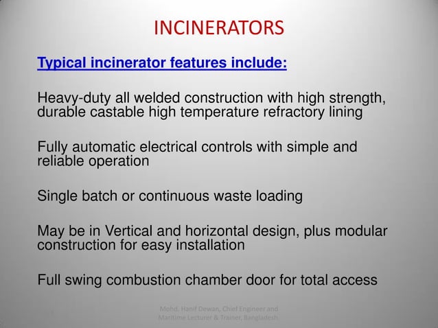 Incinerator and MARPOL Requirements | PDF | Chemistry | Science