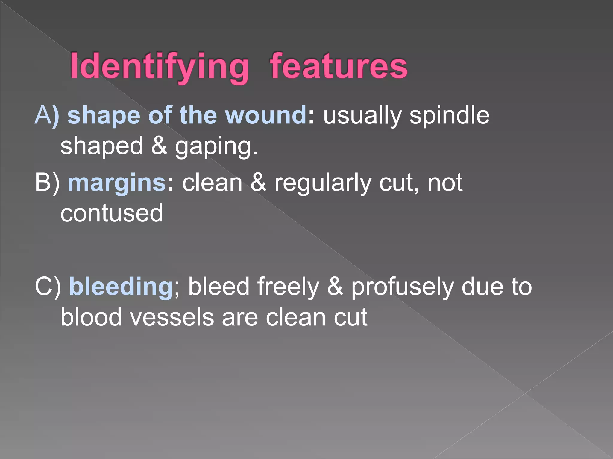 Incised wounds by Dr.M Balaji singh, ACSMCH, Chennai 2020 | PPTX