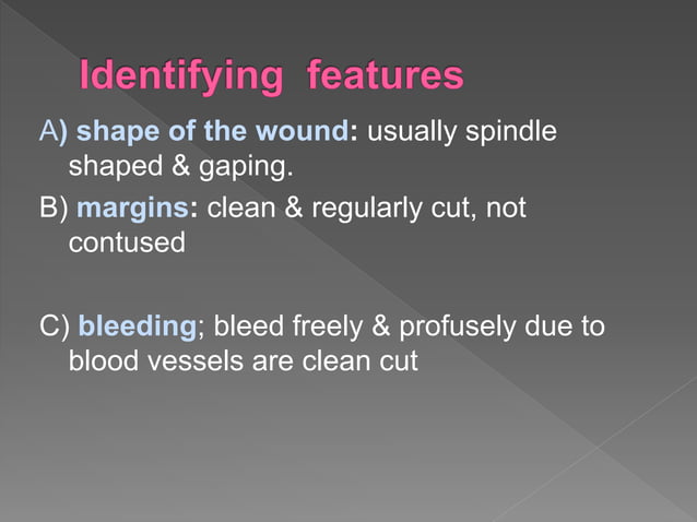 Incised wounds by Dr.M Balaji singh, ACSMCH, Chennai 2020 | PPTX ...