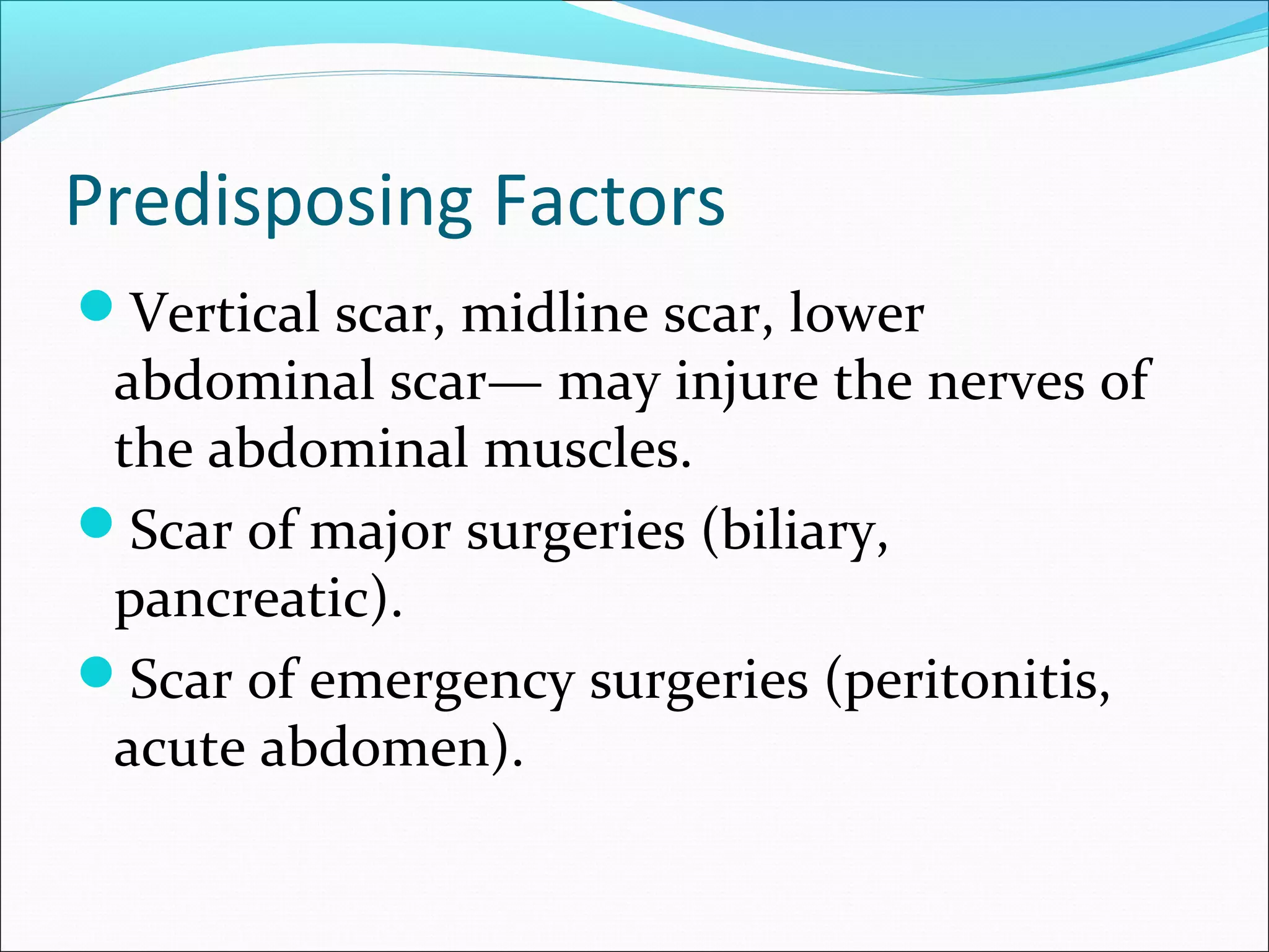 Types, Investigation, complication and treatment of Incisional hernia | PPT