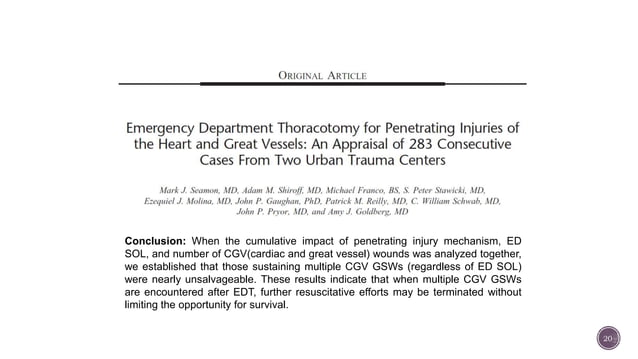 Incision and chest exposure in emergency | PPT