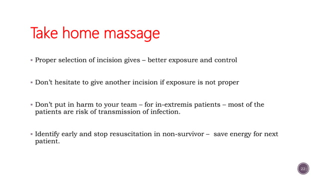 Incision and chest exposure in emergency | PPT