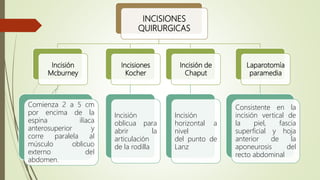 Incisiones quirurgicas | PPT