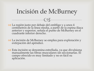 Incisiones quirúrgicas abdominales | PPTX