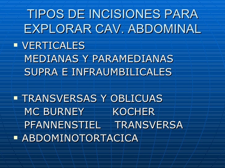 Incisiones quirurgicas