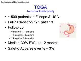 Incisionless procedures and stomach pacemaker for obesity | PPT