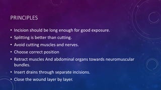 Incisions and position in general surgery by dr chandrakant sabale ...